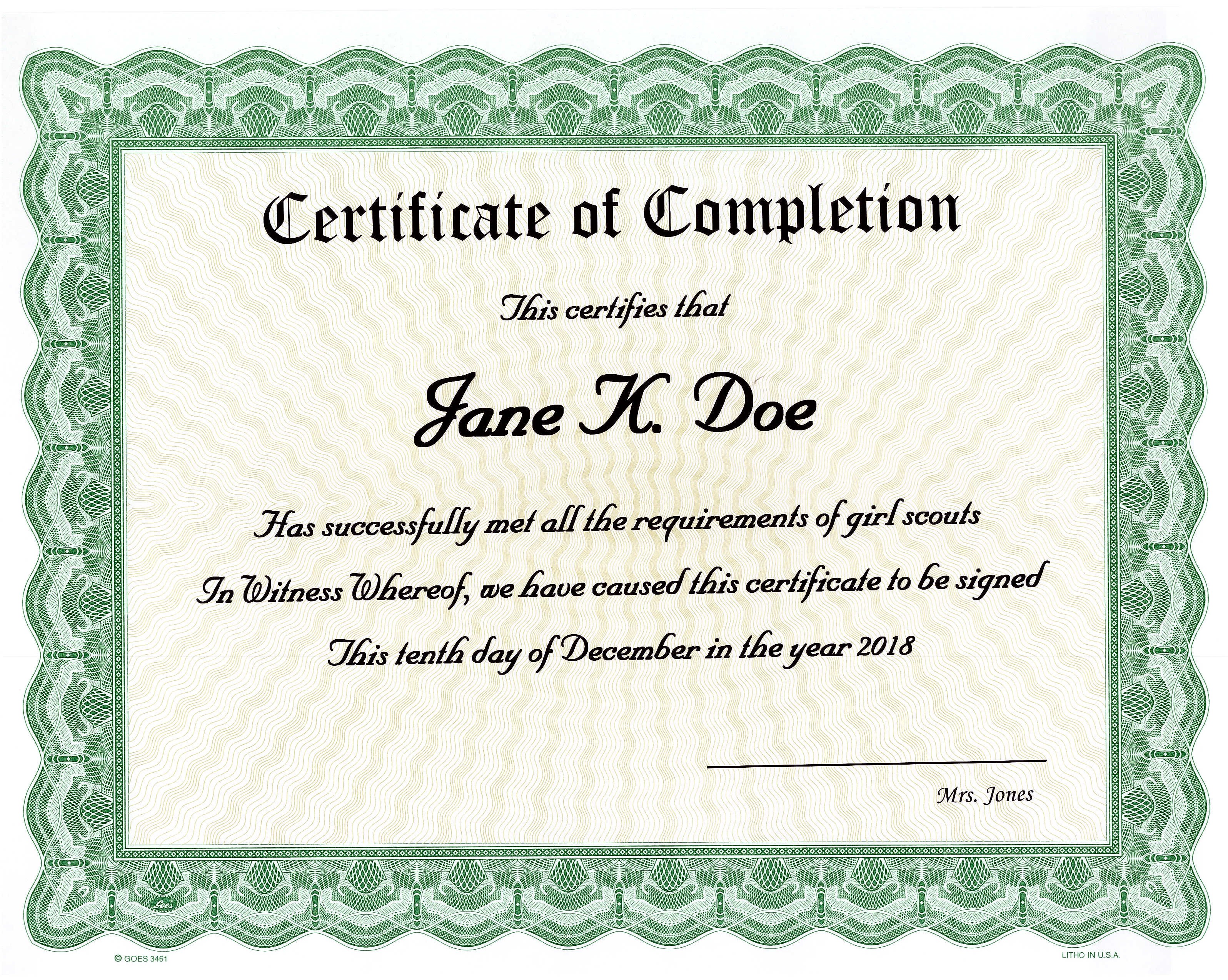 Custom Certificate Of Completion Images And Photos Finder